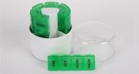 China 28 compartment column shape plastic pill storage box with pill crush box, Conventional eco-friendly 4 grids plastic trav for sale