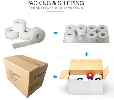China Cotton Sports Athletic Tape 5cm x 5m Self Adhesive Rigid Strapping Tape CE FDA for sale