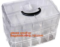 China Multipurpose Collapsible Storage Box Transparent Plastic Drawer Storage Box 200x150x100mm for sale