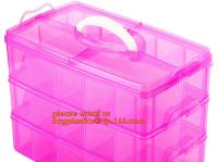 China Multipurpose Collapsible Storage Box Transparent Plastic Drawer Storage Box 200x150x100mm for sale