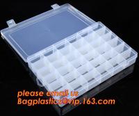 China Adjustable Plastic Storage Box 6 Compartment Nail Art Cosmetics Organizer 200x150x50mm for sale