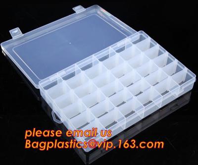 China Adjustable Plastic Storage Box 6 Compartment Nail Art Cosmetics Organizer 200x150x50mm for sale