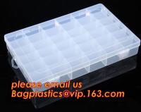 China Adjustable Plastic Storage Box 6 Compartment Nail Art Cosmetics Organizer 200x150x50mm for sale
