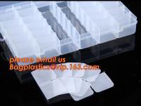 China Adjustable Plastic Storage Box 6 Compartment Nail Art Cosmetics Organizer 200x150x50mm for sale