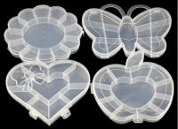 China Clear Plastic Storage Box with Removable Dividers Adjustable Craft Organizer 24 Slots for sale