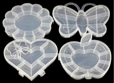 China Clear Plastic Storage Box with Removable Dividers Adjustable Craft Organizer 24 Slots for sale
