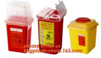 China Yellow Plastic Medical Sharp Container 5L Biohazard Needle Disposal Safety Container with Handle for sale