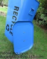 China Round Metal Waste Bin Trash Can 200x160x240mm Tinplate Garbage Bin for Kitchen Home Household for sale