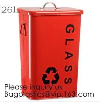 China Stainless Steel Pedal Waste Bin 25L Round Metal Trash Can for Kitchen Home Outdoor Recycling for sale