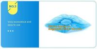 China PE Material Blue Disposable Plastic Shoe Cover 18 Inch Low Cost Medical Shoe Cover for Cleanroom Use for sale