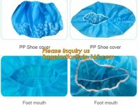 China Disposable Nonwoven Shoe Covers Antiskid Waterproof PE Plastic Shoe Cover 18 Inch 100 Pcs for sale