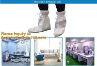 China Disposable Non Woven Shoe Cover Elastic Band 18 21 Inch Medical Hospital Use for sale