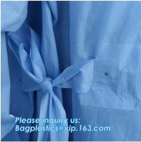 China Disposable Non-Woven Medical Coverall Isolation Gown 16-50gsm Sizes S-XXXL for sale