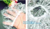 China Disposable Shower Cap LDPE 0.014mm 18 Inch Elastic Hotel Salon Spa Hospital Bulk for sale