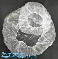 China Disposable Shower Cap LDPE 0.014mm 18 Inch Elastic Hotel Salon Spa Hospital Bulk for sale