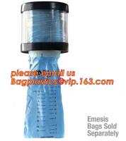 China Disposable PE Emesis Bags 165x381mm 0.035mm Twist Seal Vomit Bags with Rigid Ring Custom Logo for sale