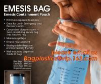 China Disposable Portable Medical Emesis Bags 165x381mm LDPE HDPE Waterproof Vomit Bags for Hospital Travel for sale