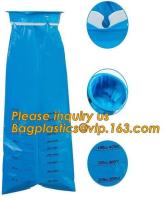 China Custom Medical Disposable Emesis Vomit Bags 1000ml 1500ml LDPE Plastic with Rigid Ring Support for sale