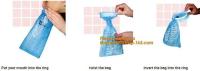 China Disposable Plastic Emesis Vomit Bag 165.1x381mm Foldable Medical Waste Bag LDPE for sale