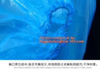 China Disposable PE Sleeve Cover 40x20cm Waterproof Elastic Oversleeve for Medical Industrial Use for sale