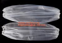 China Disposable Waterproof PE Sleeve Cover 40x20cm Elastic Cuff Medical Industrial Protection for sale