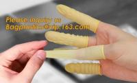 China Cleanroom Yellow Latex Finger Cots 280mm Length ESD Powder Free Disposable for sale