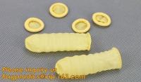 China Cleanroom Yellow Latex Finger Cots 280mm Length ESD Powder Free Disposable for sale