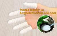 China Powder Free Disposable Static Dissipative Natural Latex Black ESD Finger Cots 65mm Length 0.1mm Thickness for sale