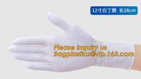China Natural Disposable Powder Free Medical Examination Latex Gloves 100 Percent Natural Rubber Latex Size S M L 280mm Length for sale