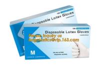 China Disposable Latex Examination Gloves Powder Free Medical Dental 280mm Length S M L for sale