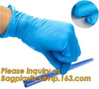 China Disposable Blue Nitrile Gloves 4.5g Medical Exam Gloves Powder Free Bulk for sale