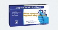 China Blue Biodegradable Disposable Powder Free Nitrile Examination Gloves 4mil Thickness for sale