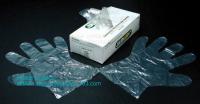 China Disposable PE Gloves Food Grade Clear HDPE LDPE CPE 8-40 Mic Thickness Sizes S M L XL for sale