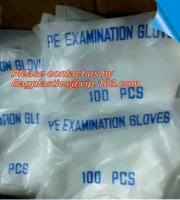 China Disposable PE Gloves Embossed Food Cleaning Household Clear Plastic Gloves S M L 8-40 Mic for sale