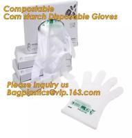 China Corn Starch PLA Biodegradable Compostable Gloves EN13432 Food Grade Custom Design 100pcs per Box for sale