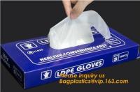 China Disposable PE Plastic Gloves for Food Handling Waterproof Kitchen Cooking 100pcs per Box for sale