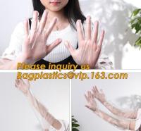 China Biodegradable Compostable Disposable PE Gloves for Food Handling Clear 100pcs per Box for sale