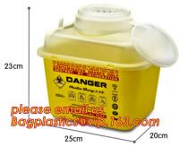 China Medical disposable sharp container,Wholesale disposal plastic medical sharp container,8L medical sharp safe container for sale