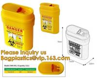 China Medical Waste Sharps Disposal Container 1L Leak Proof Puncture Resistant Polypropylene for sale