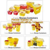 China Medical Waste Sharps Disposal Container 1L Leak Proof Puncture Resistant Polypropylene for sale