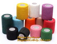 China Nonwoven Self Adhesive Colored Vet Wrap Pet Care Sports Elastic Cohesive Bandage 4.5m for sale
