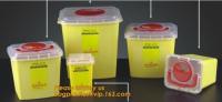China Medical Waste Sharps Container 0.8L to 24L Leak Proof Puncture Resistant Biohazard Disposal Bin for sale