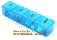 China 7 Day Weekly Pill Organizer Medicine Box with Custom Logo Colorful Plastic Pill Container for sale