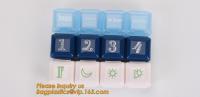 China 7 Day Weekly Pill Organizer Medicine Box with Custom Logo Colorful Plastic Pill Container for sale