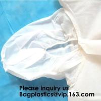 China SMS Non-Woven Disposable Coverall 45g Protective Suit with Hood Elastic Cuffs Ankles Waist for sale