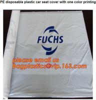 China Disposable PE Car Seat Cover 130x80cm 15micron Auto Protection Seat Cover Roll for sale