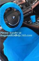China Disposable Non Woven Steering Wheel Cover 16 Inch Dustproof Protective Car Cover Print Logo for sale