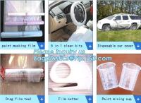 China Customized PE Plastic Disposable Car Seat Cover Fit for All Seats 130x80cm for sale