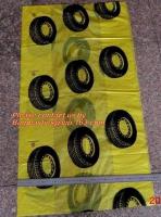 China Disposable HDPE Plastic Tyre Storage Bag 102cm x 90cm Clear PE Tire Cover for Auto Repair for sale
