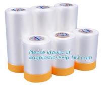 China PE Pre-Taped Masking Film with Dispenser 1.1m x 20m Roll for Painting Protection for sale